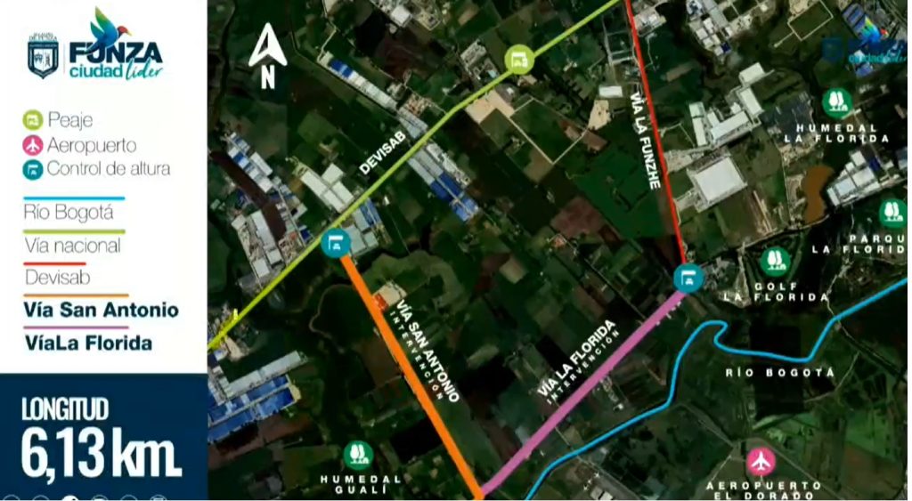 Funza tendrá una vía sin peaje por la Calle 80